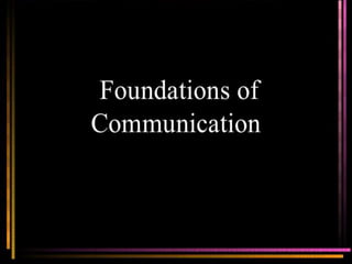 FUNDAMENTAL OF COMMUNICATION | PPTX