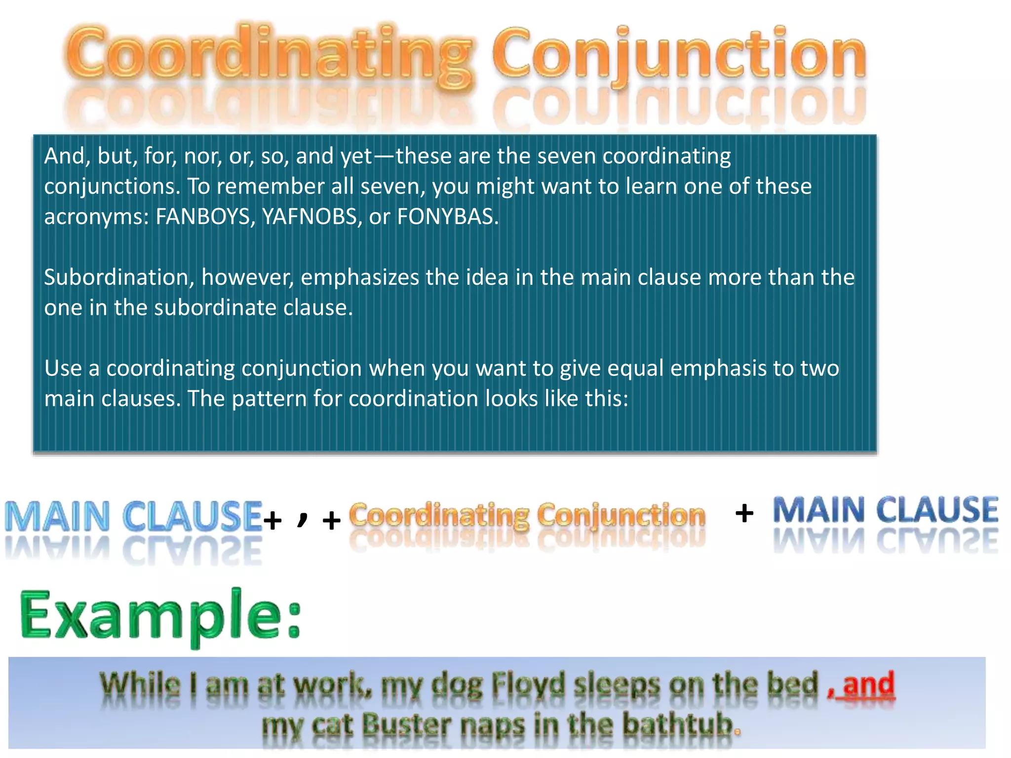 The Conjunction | PPTX