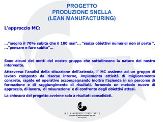 Presentazione lean production / produzione snella | PPT