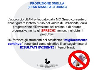 Presentazione lean production / produzione snella | PPT