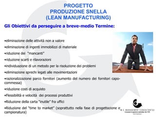 Presentazione lean production / produzione snella | PPT