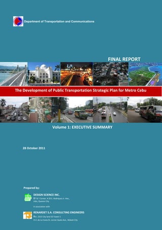 The Development of Public Transportation Strategic Plan for Metro Cebu ...