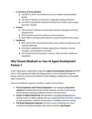 MCP vs A2A vs ACP: Choosing the Right Protocol | Bluebash | PDF