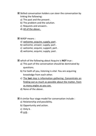 Mcq questions for communication skills course | PDF