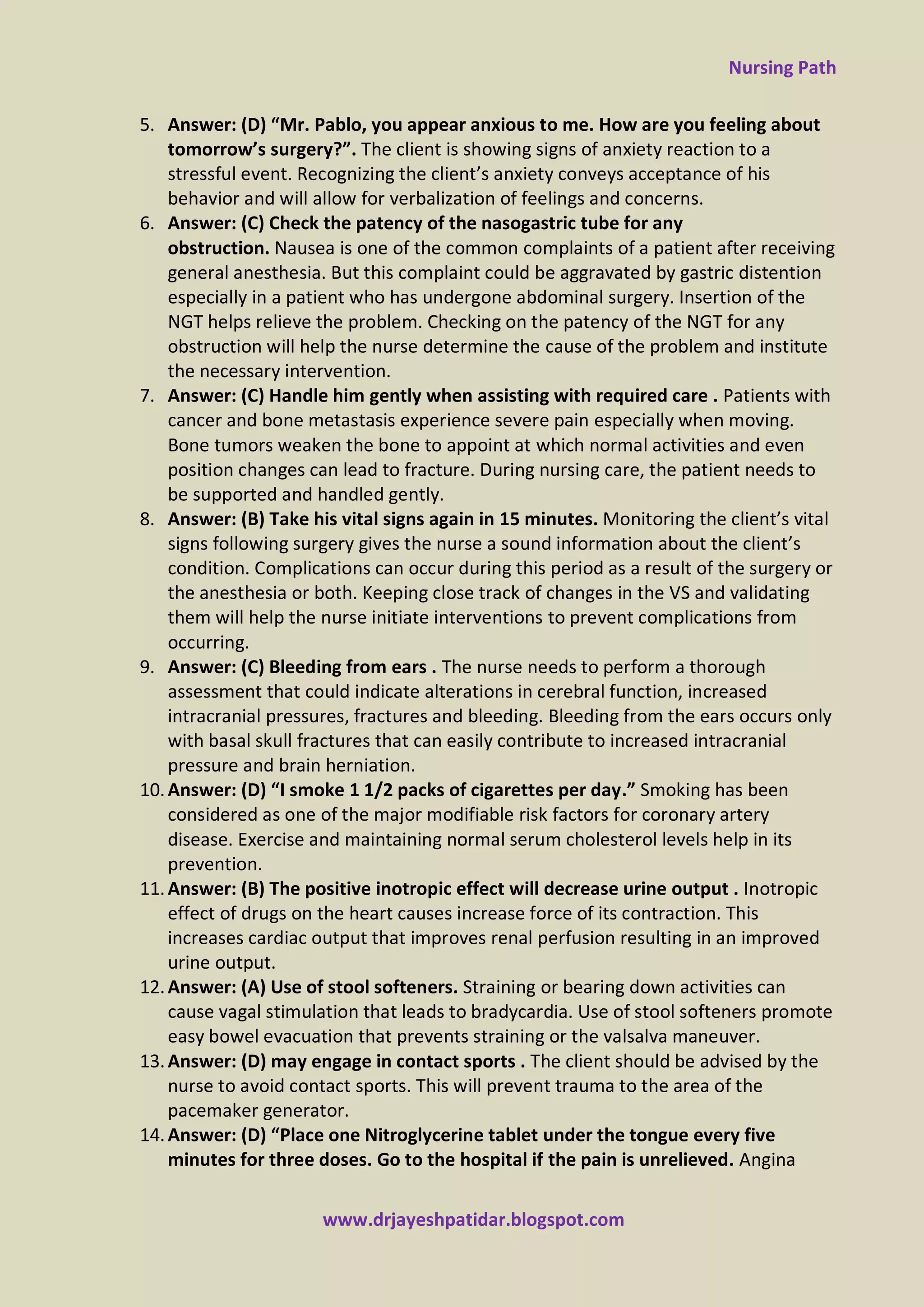MCQ. Medical-surgical Nursing | PDF