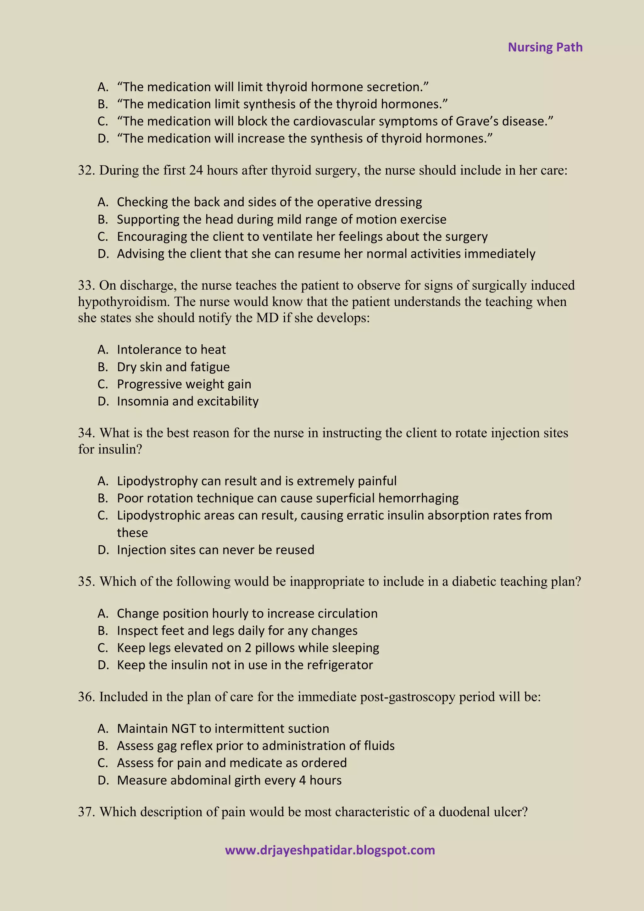 MCQ. Medical-surgical Nursing | PDF