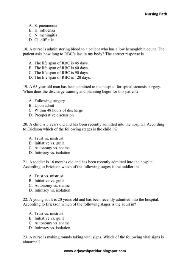 Mcq. medical surgical nursing | PDF