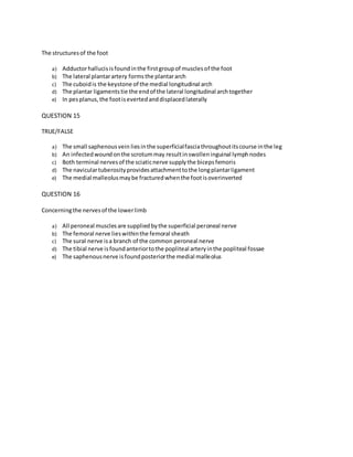 Anatomy Revision | DOC