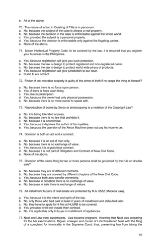 Mcq civil law review i | DOC