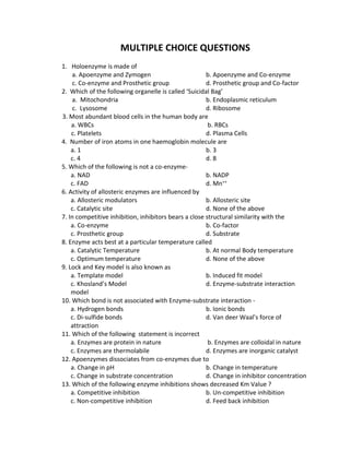 Multiple choice questions on anatomy and physiology PDF 2024 | PDF