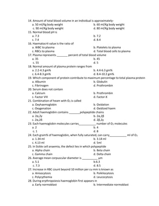 Multiple choice questions on anatomy and physiology PDF 2024 | PDF