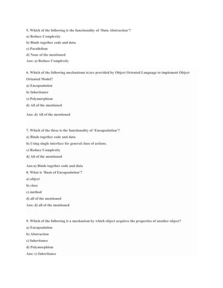 OOM MCQ Dev by Prof PL Pradhan TGPCET, NAGPUR | PDF