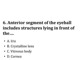 Ophthalmology and Optometry multiple Choice Questions.. Optometry Fans ...