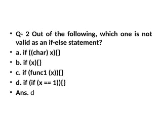 Multiple Choice Questions of Programming Using C.pptx