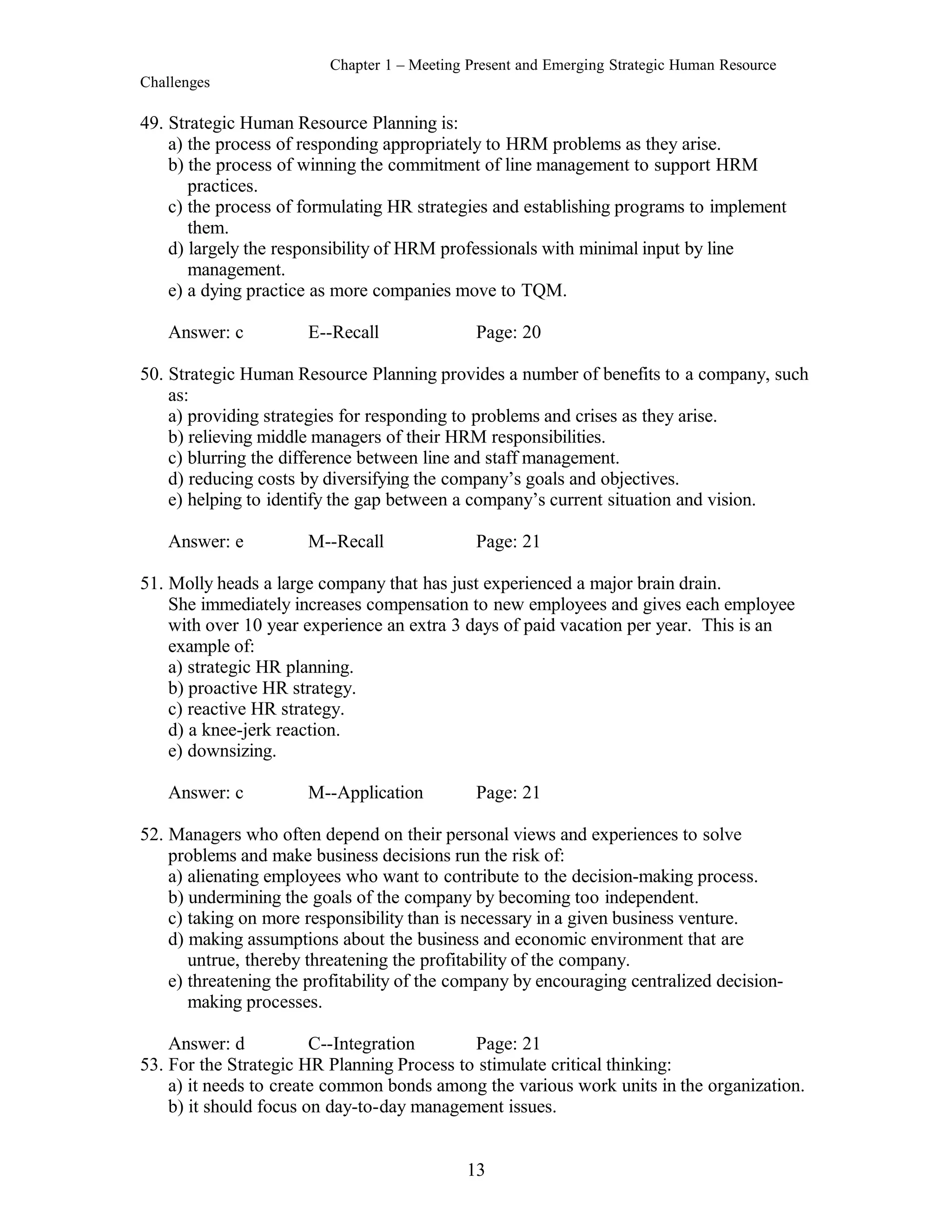 Mcq based on cases hrm | DOC