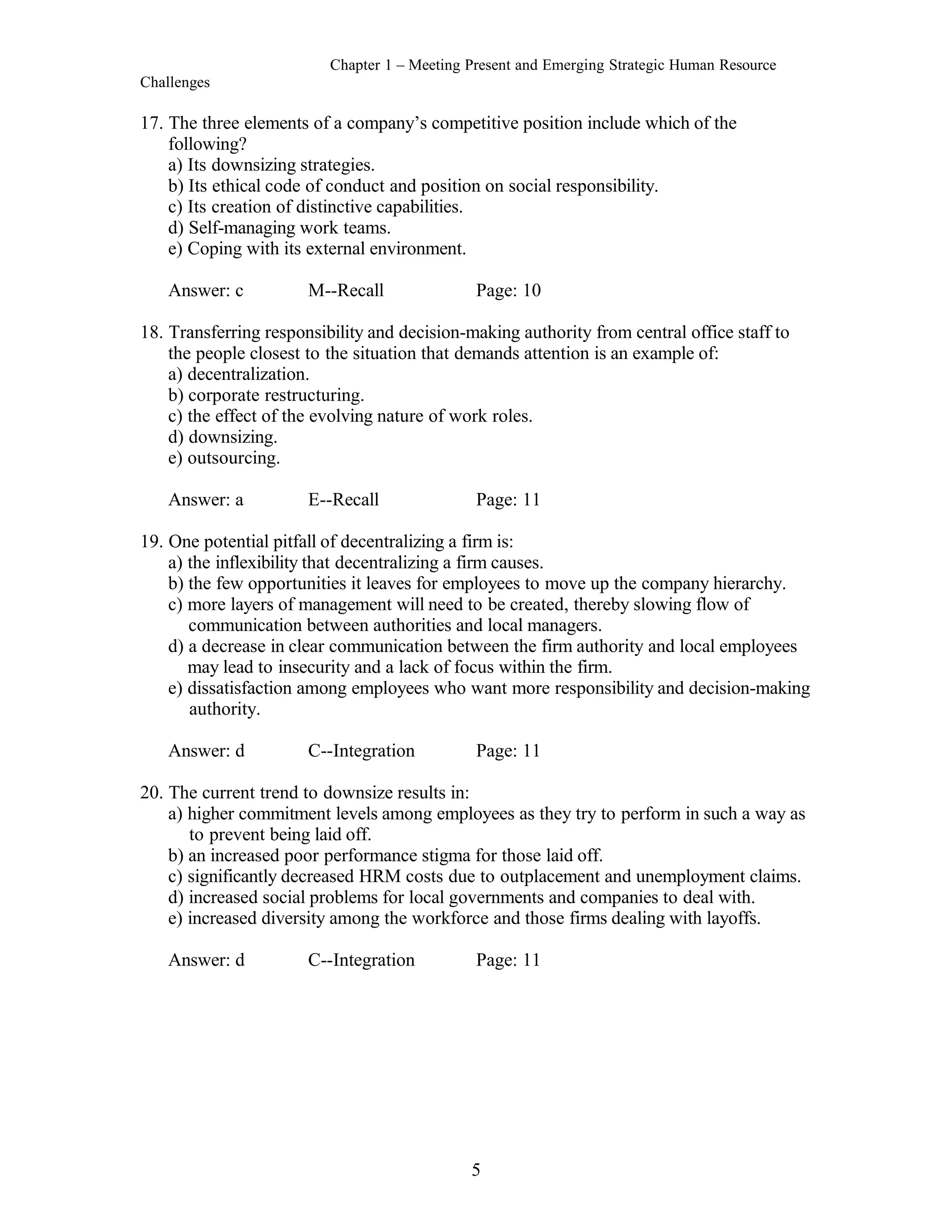 Mcq based on cases hrm | DOC