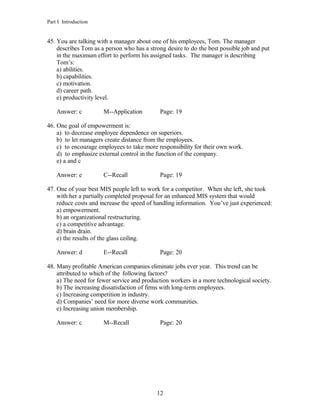 Mcq based on cases hrm | DOC