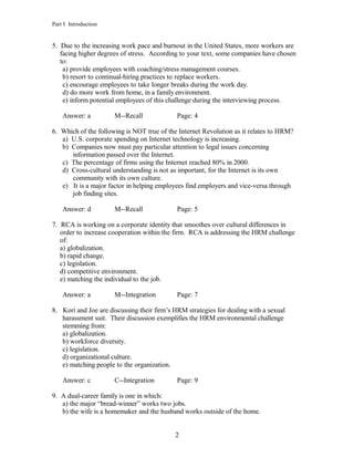 Mcq based on cases hrm | DOC
