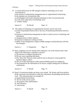 Mcq based on cases hrm | DOC