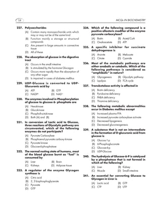 Multiple Choice questions in BIOCHEMISTRY by G.Vidya | PDF