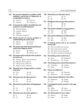Multiple Choice questions in BIOCHEMISTRY by G.Vidya | PDF