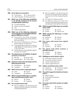 Multiple Choice questions in BIOCHEMISTRY by G.Vidya | PDF