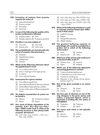 Multiple Choice questions in BIOCHEMISTRY by G.Vidya | PDF
