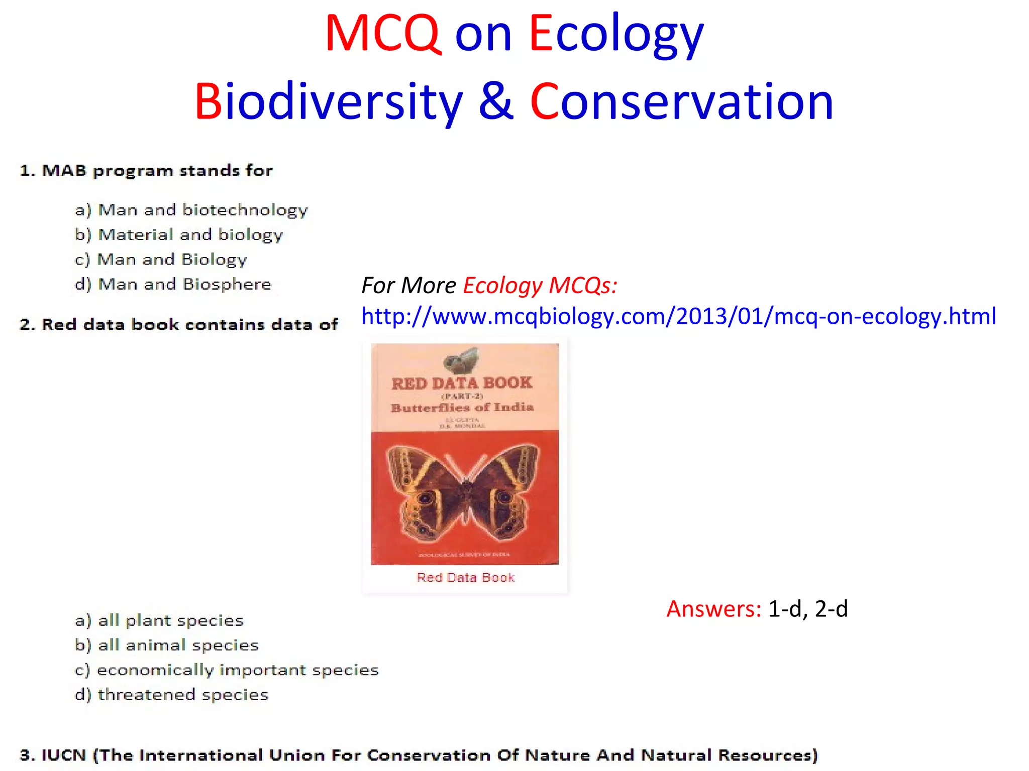Biology MCQs (Multiple Choice Questions) | PPT