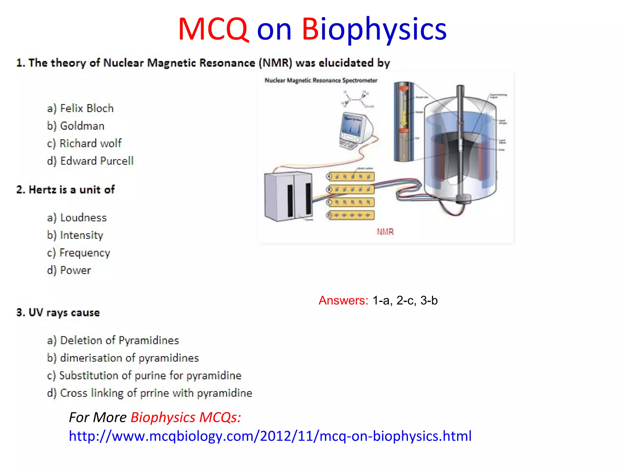 Biology MCQs (Multiple Choice Questions) | PPT