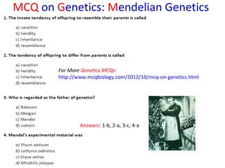 Biology MCQs (Multiple Choice Questions) | PPT