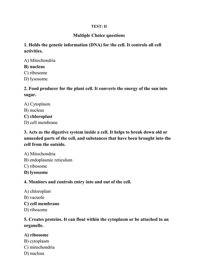 Multiple Choice Question | PDF