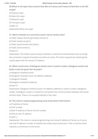 computer communication networks MCQs | PDF