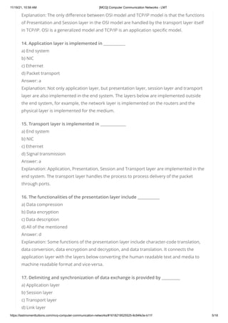 computer communication networks MCQs | PDF