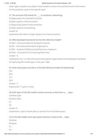 computer communication networks MCQs | PDF
