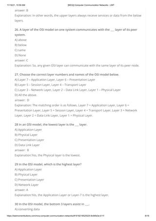 computer communication networks MCQs | PDF