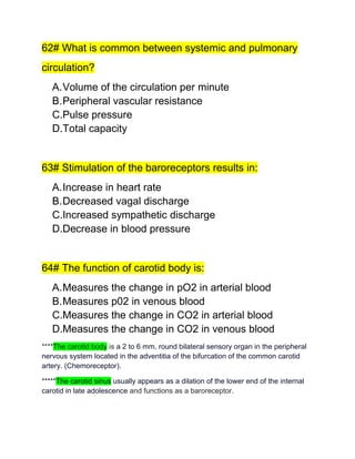 MCQ CVS Physiology | PDF