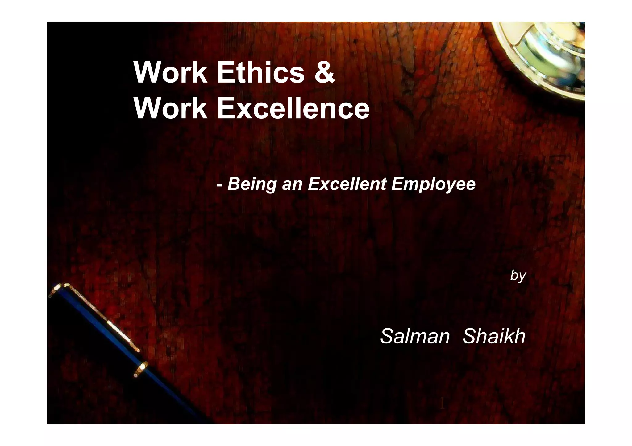 39 work ethics | PPT