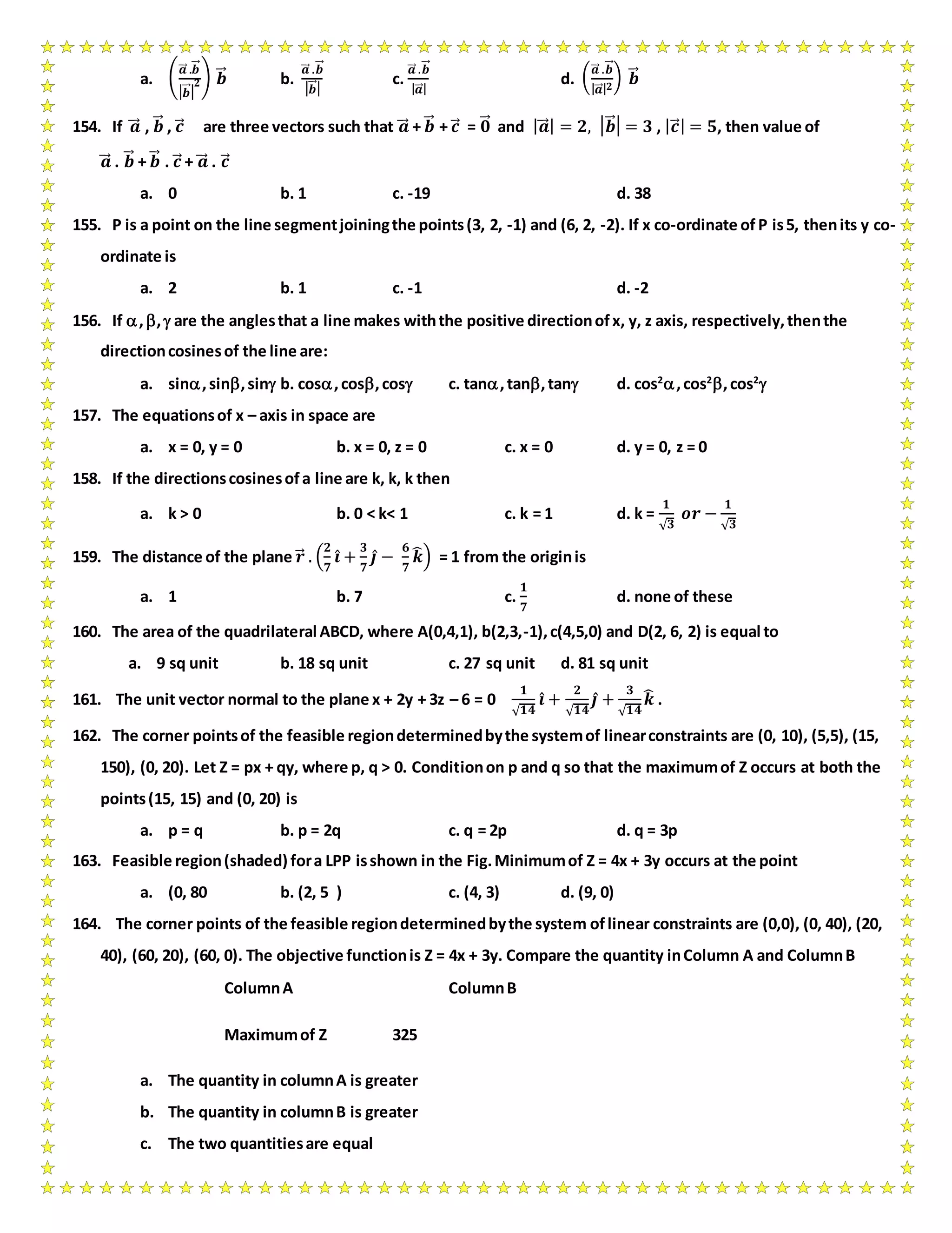 Mcq exemplar class 12 | DOCX