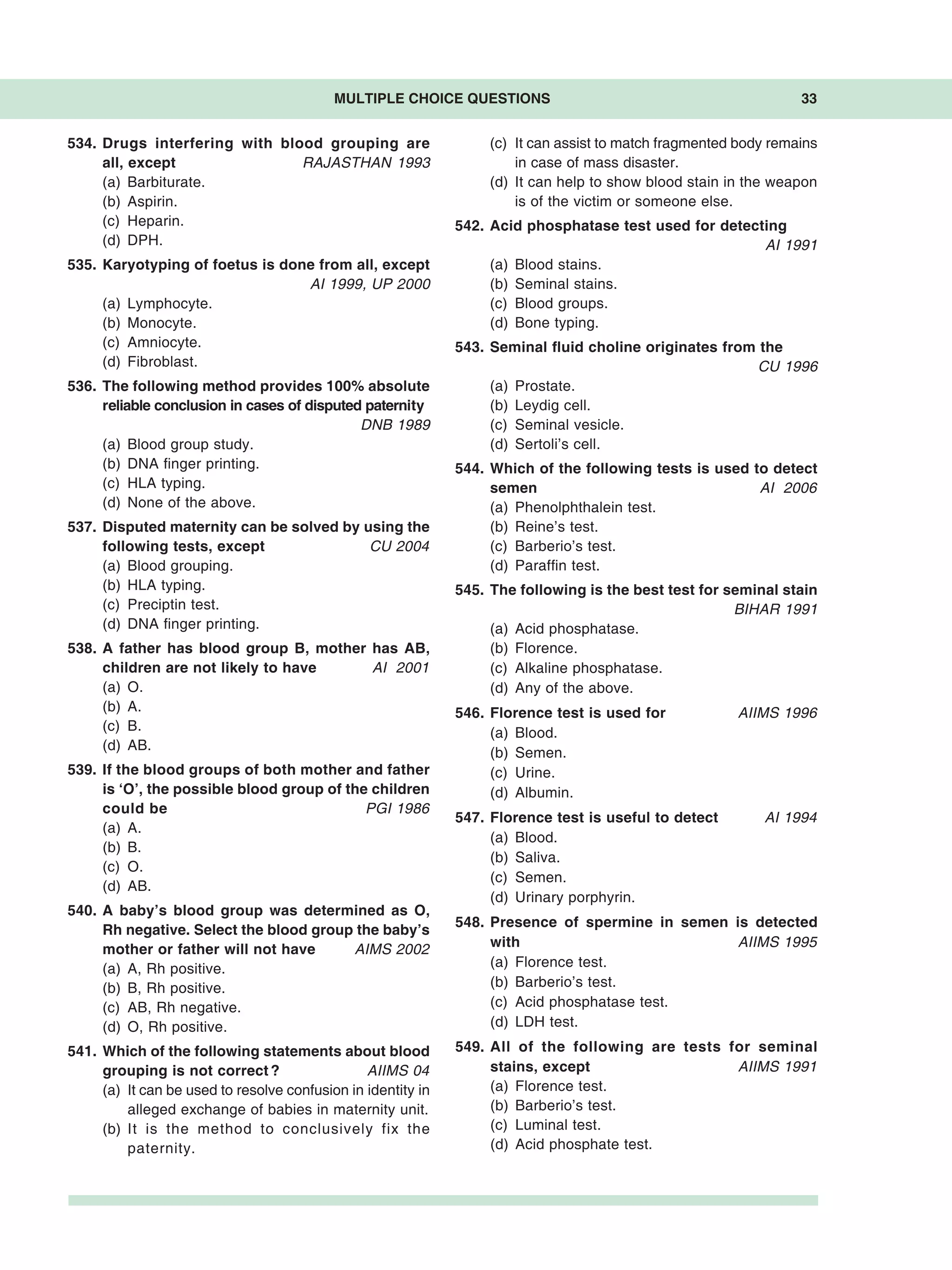 FORENSIC MEDICINE MCQS | PDF