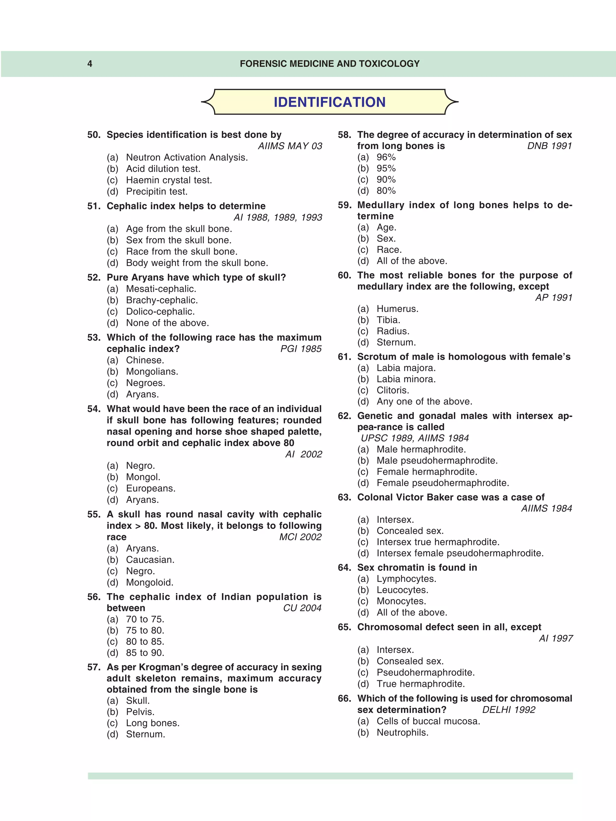 FORENSIC MEDICINE MCQS | PDF