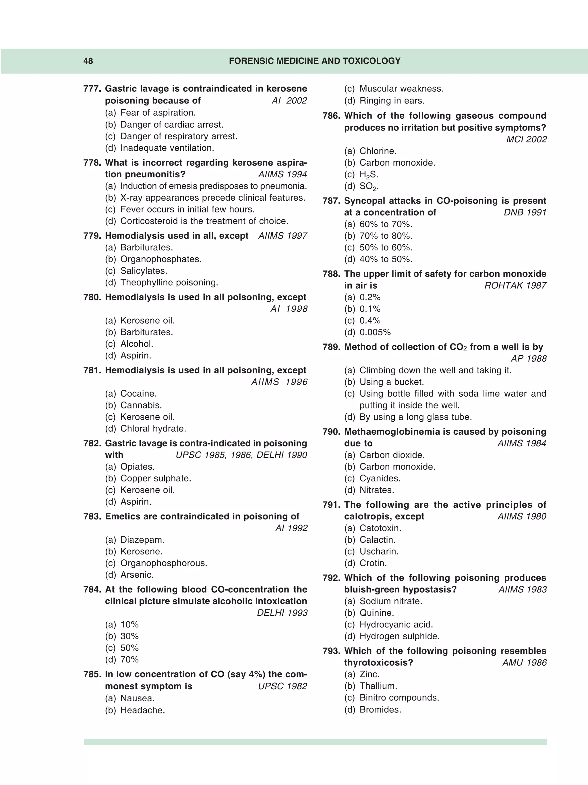 FORENSIC MEDICINE MCQS | PDF