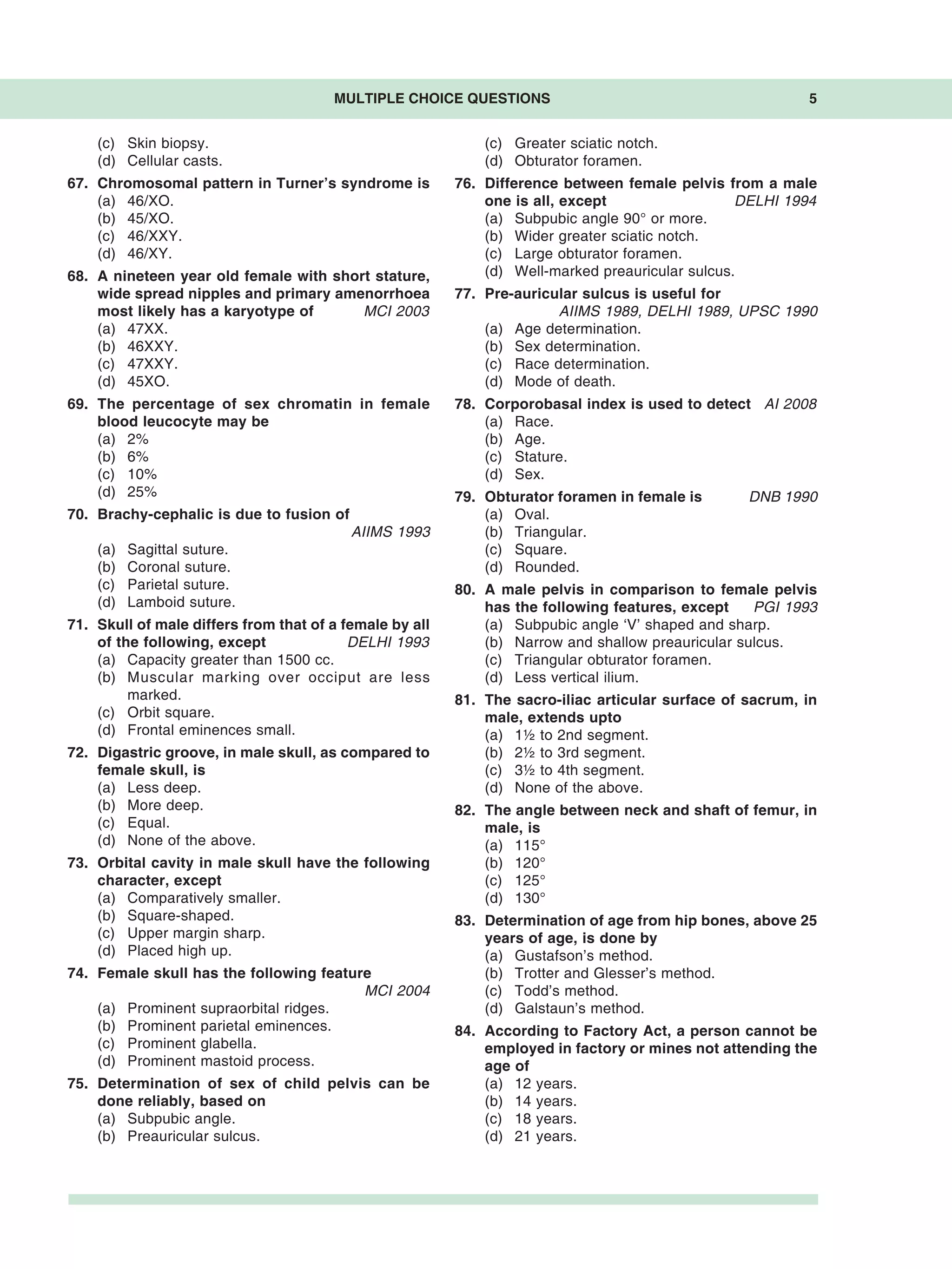 FORENSIC MEDICINE MCQS | PDF