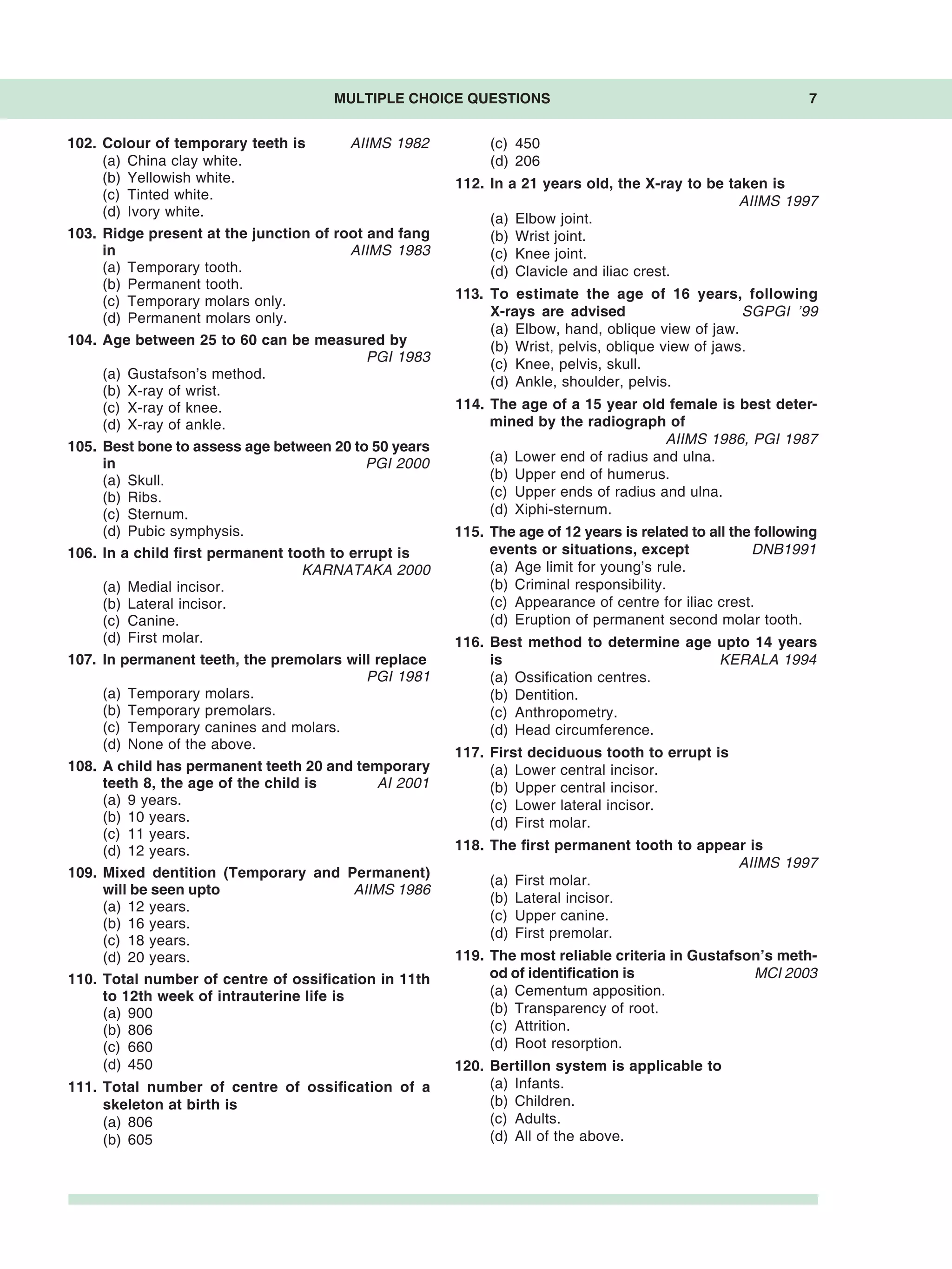 FORENSIC MEDICINE MCQS | PDF