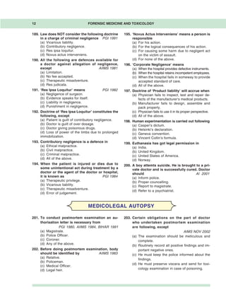 FORENSIC MEDICINE MCQS | PDF