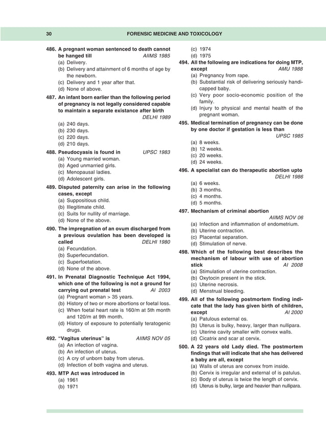 FORENSIC MEDICINE MCQS | PDF | Crime & Harmful Acts to Individuals, Society & Human Right ...