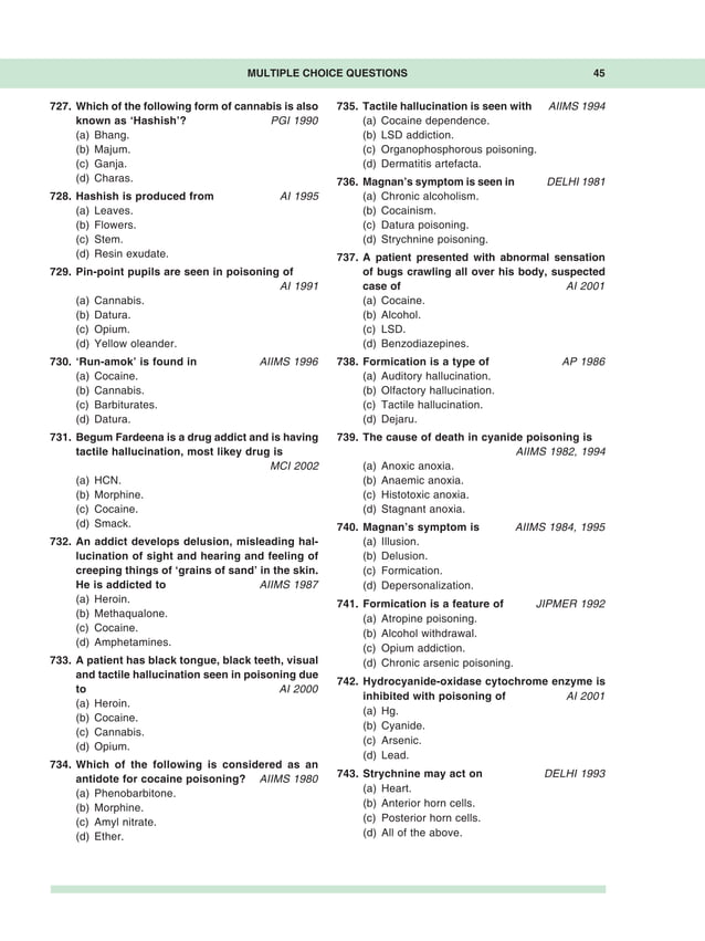 FORENSIC MEDICINE MCQS | PDF | Crime & Harmful Acts to Individuals, Society & Human Right ...