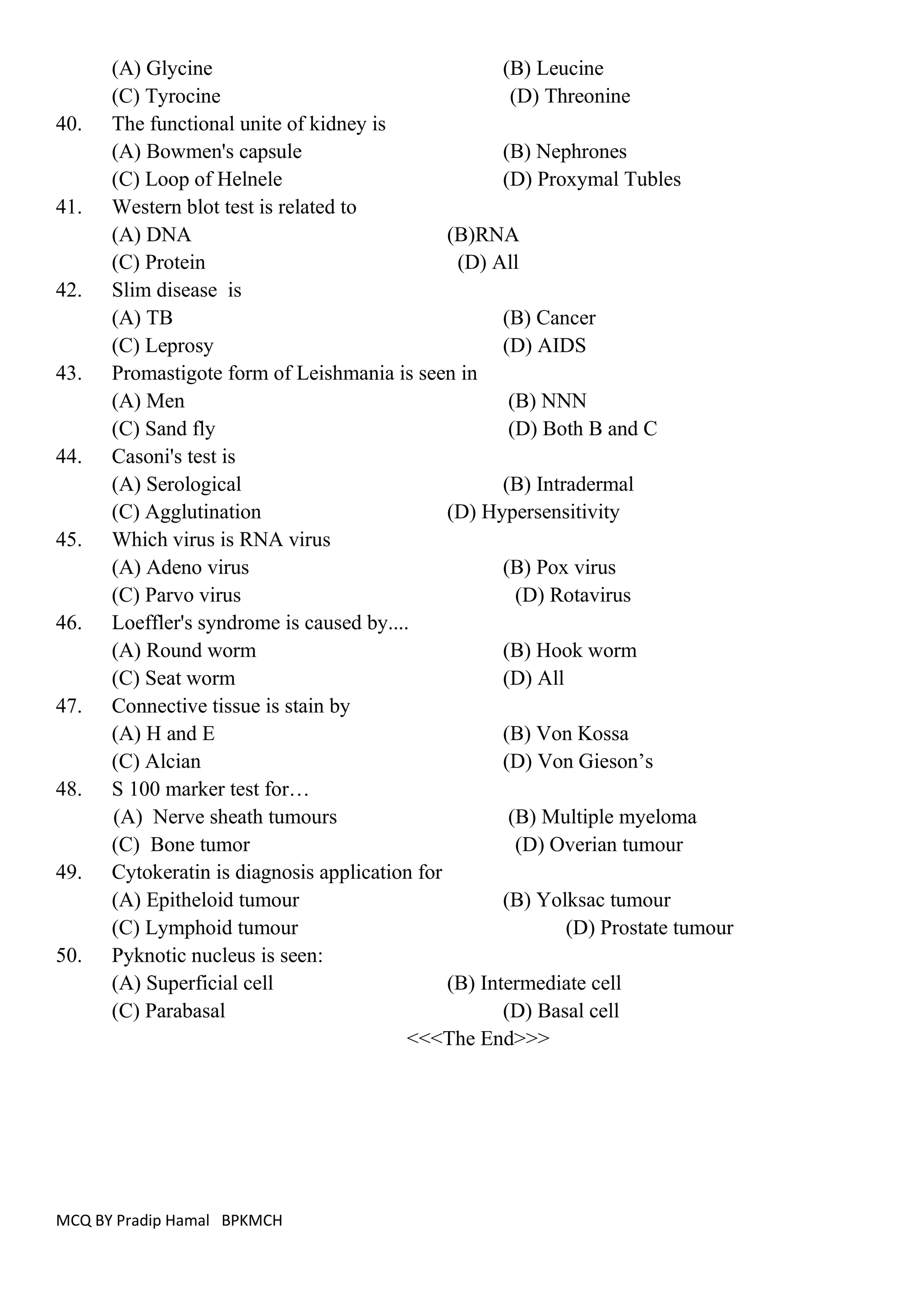Mcq for laboratory medicine | PDF