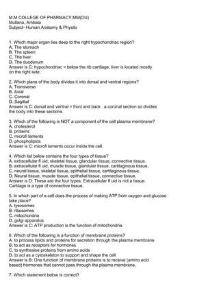 mcq Human Anatomy & Physiology.. pdf.pdf