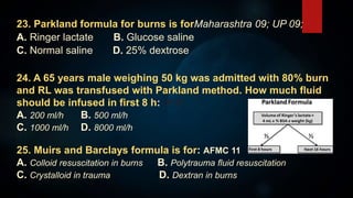 MCQ in burns with pictures | PPTX