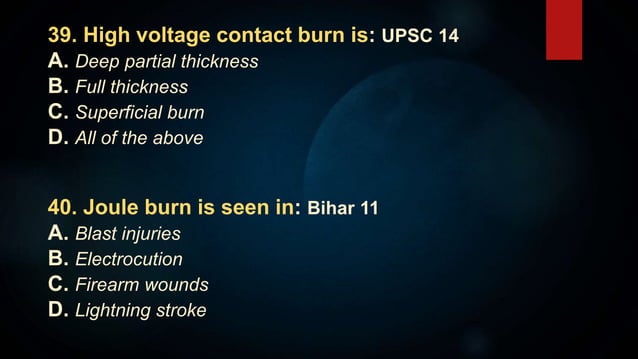 MCQ in burns with pictures | PPTX | First Aid | Injuries